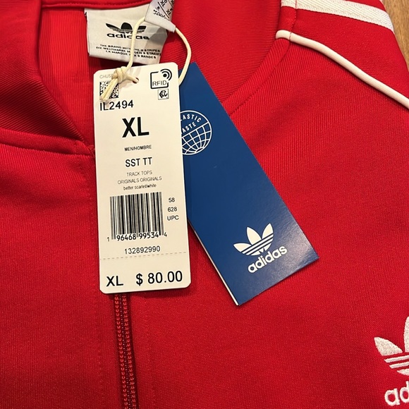 adidas | Pants | Adidas Primeblue Red Sst Track Suit | Poshmark